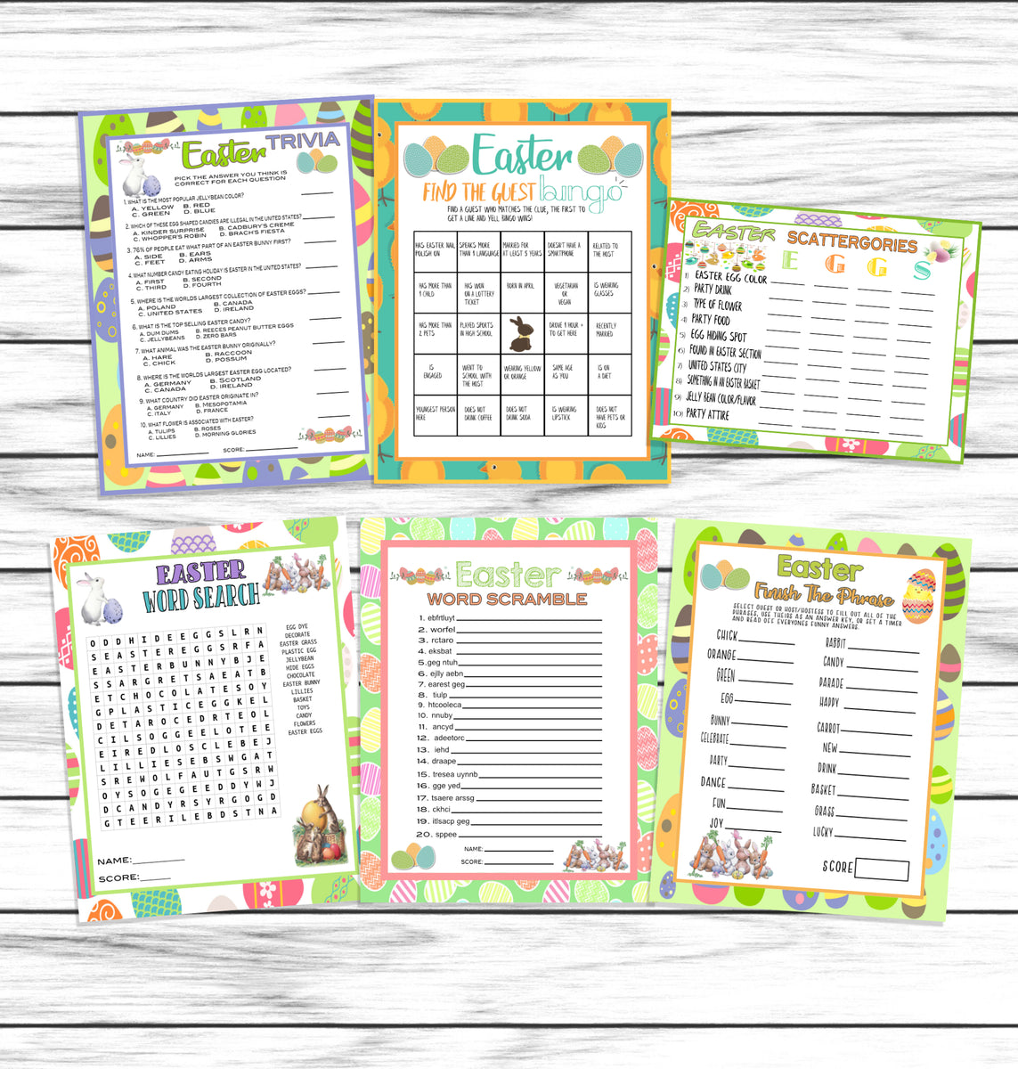 Easter Party Games, Activities & Printables – Enjoymyprintables