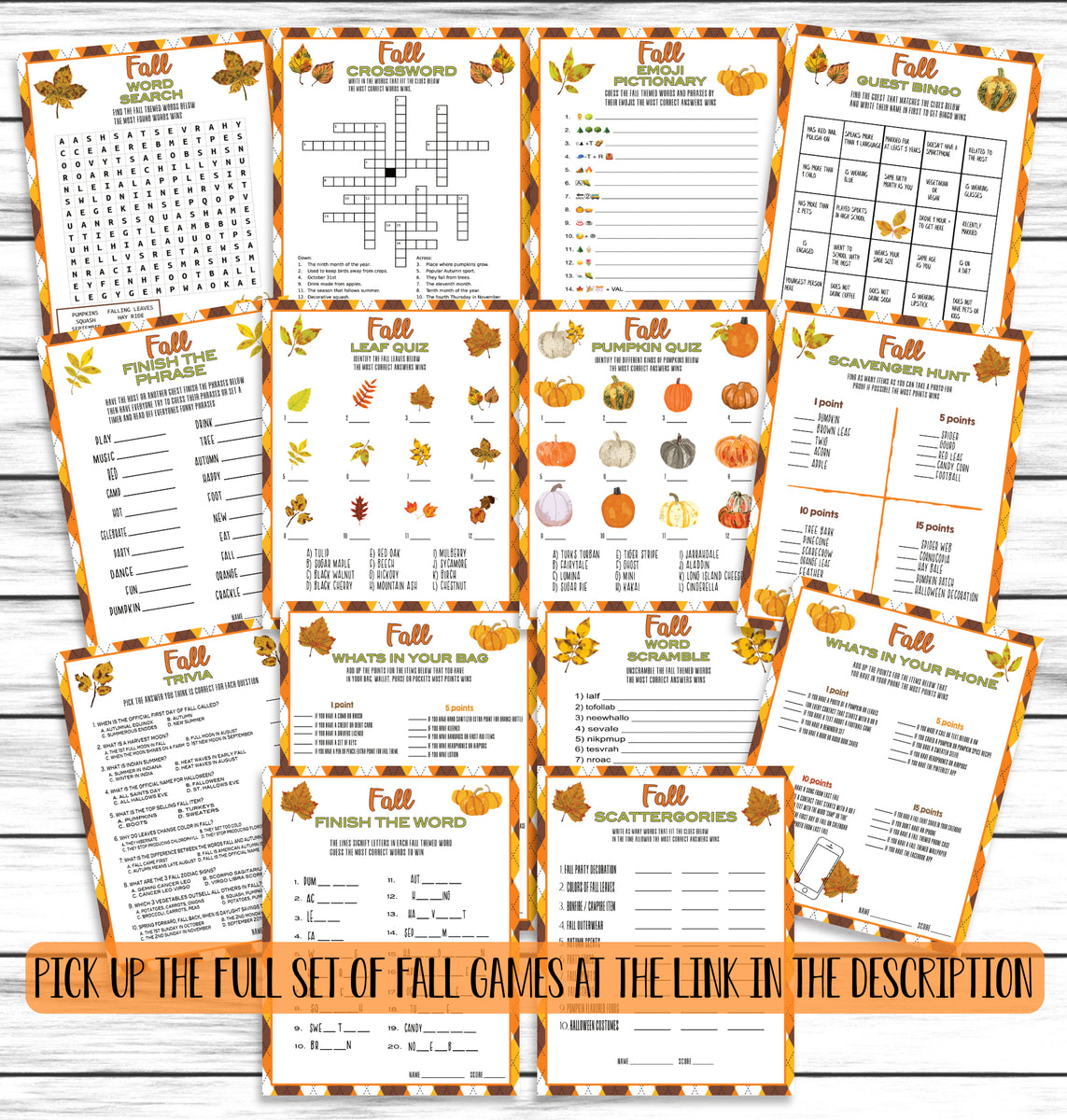 Fall Autumn Fact or Fiction Trivia Game, Printable Classroom Activity ...
