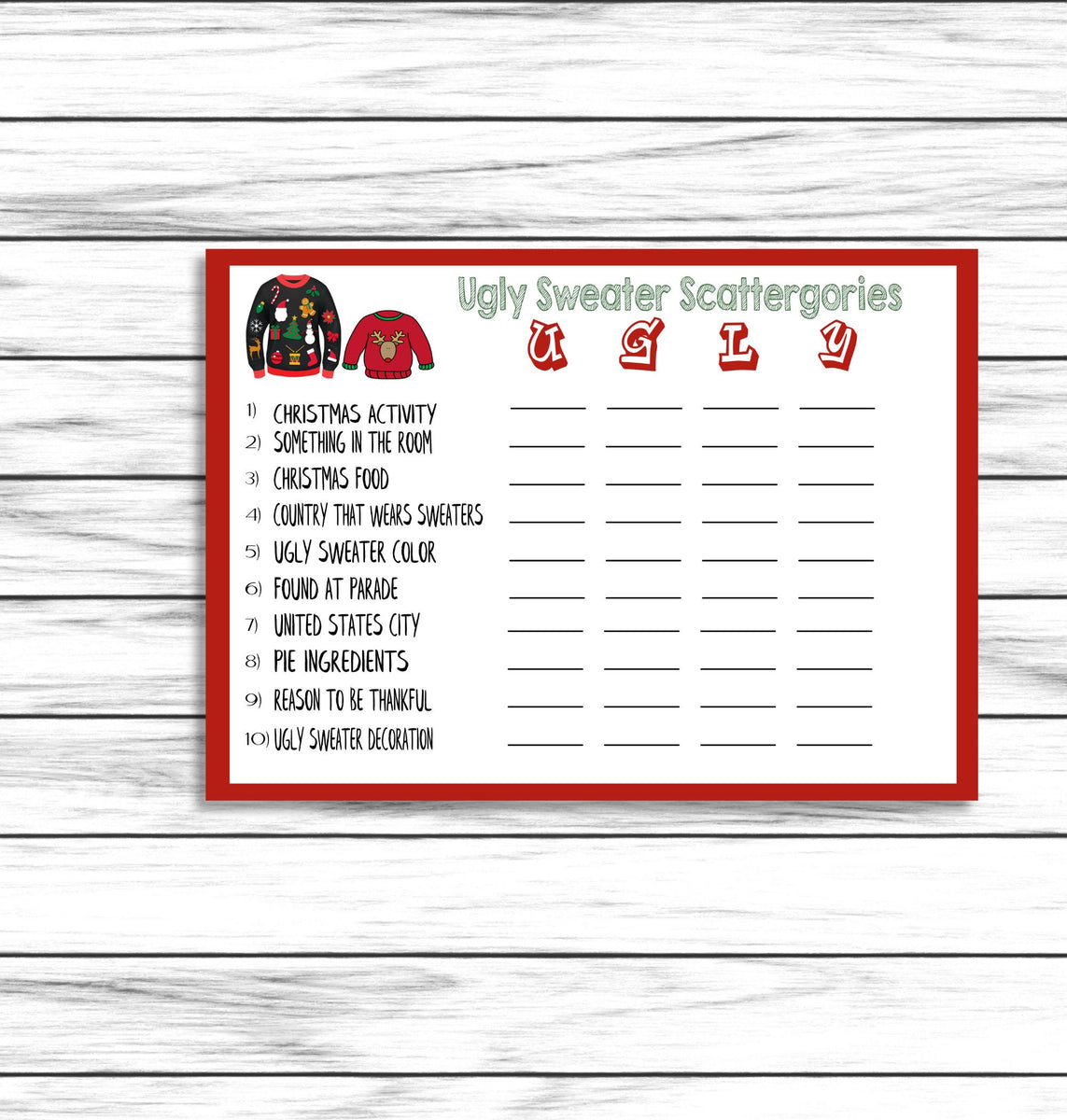 Christmas Games, Ugly Sweater Games, Christmas Party Trivia, Xmas Part ...