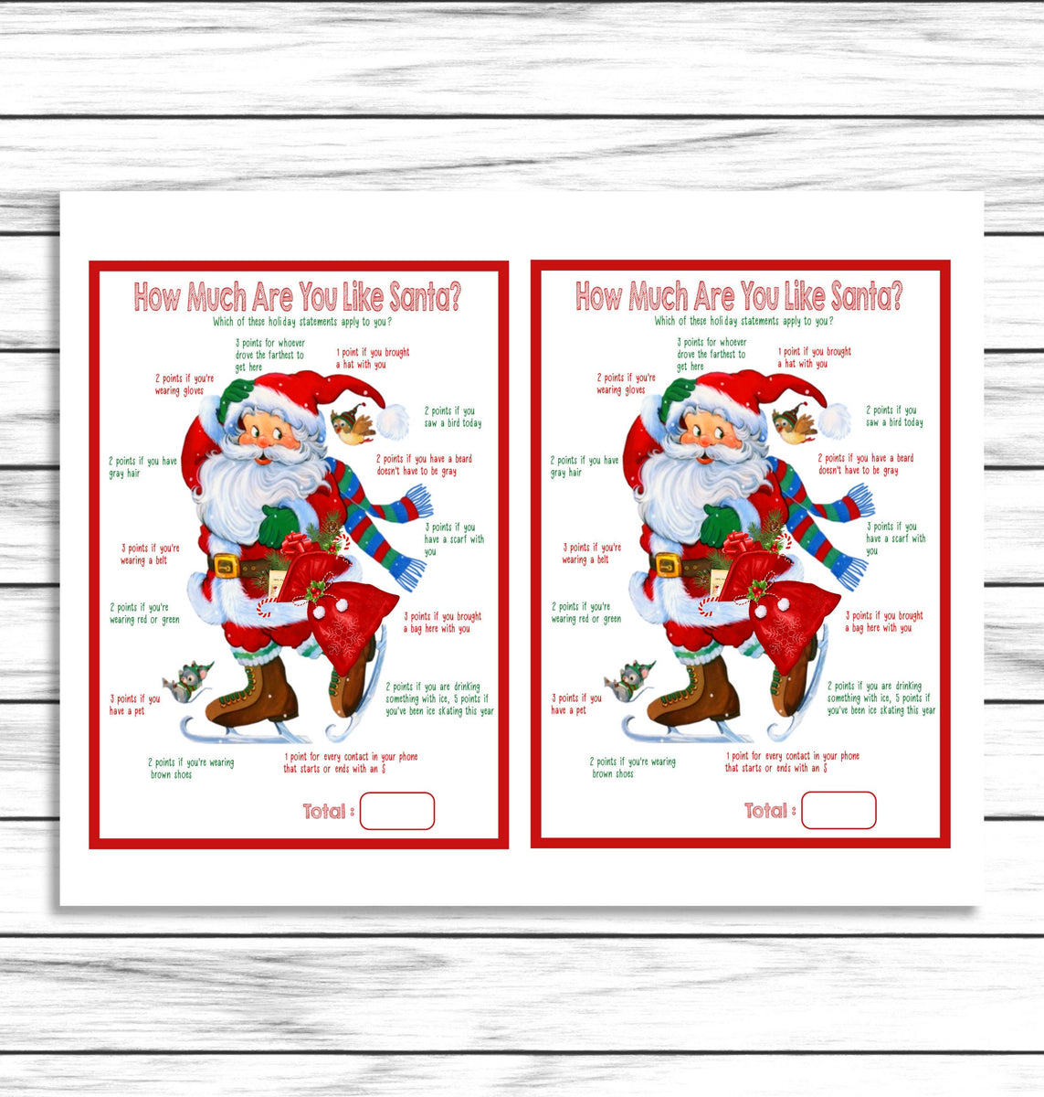 Christmas Game, Santa Claus Game, Christmas Party Game, Xmas Party Act ...