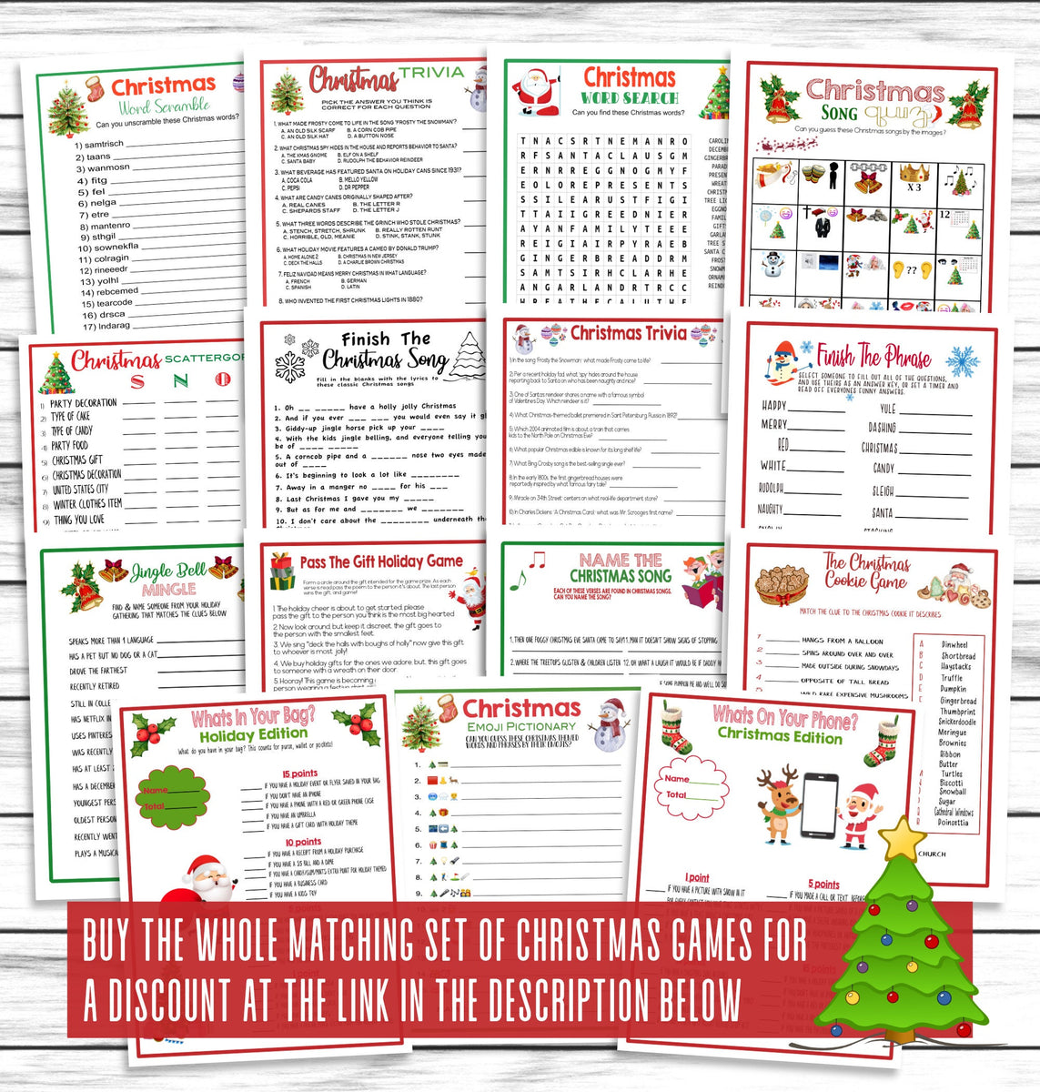 Christmas Scattergories Game, Printable Or Virtual Holiday Party Game ...