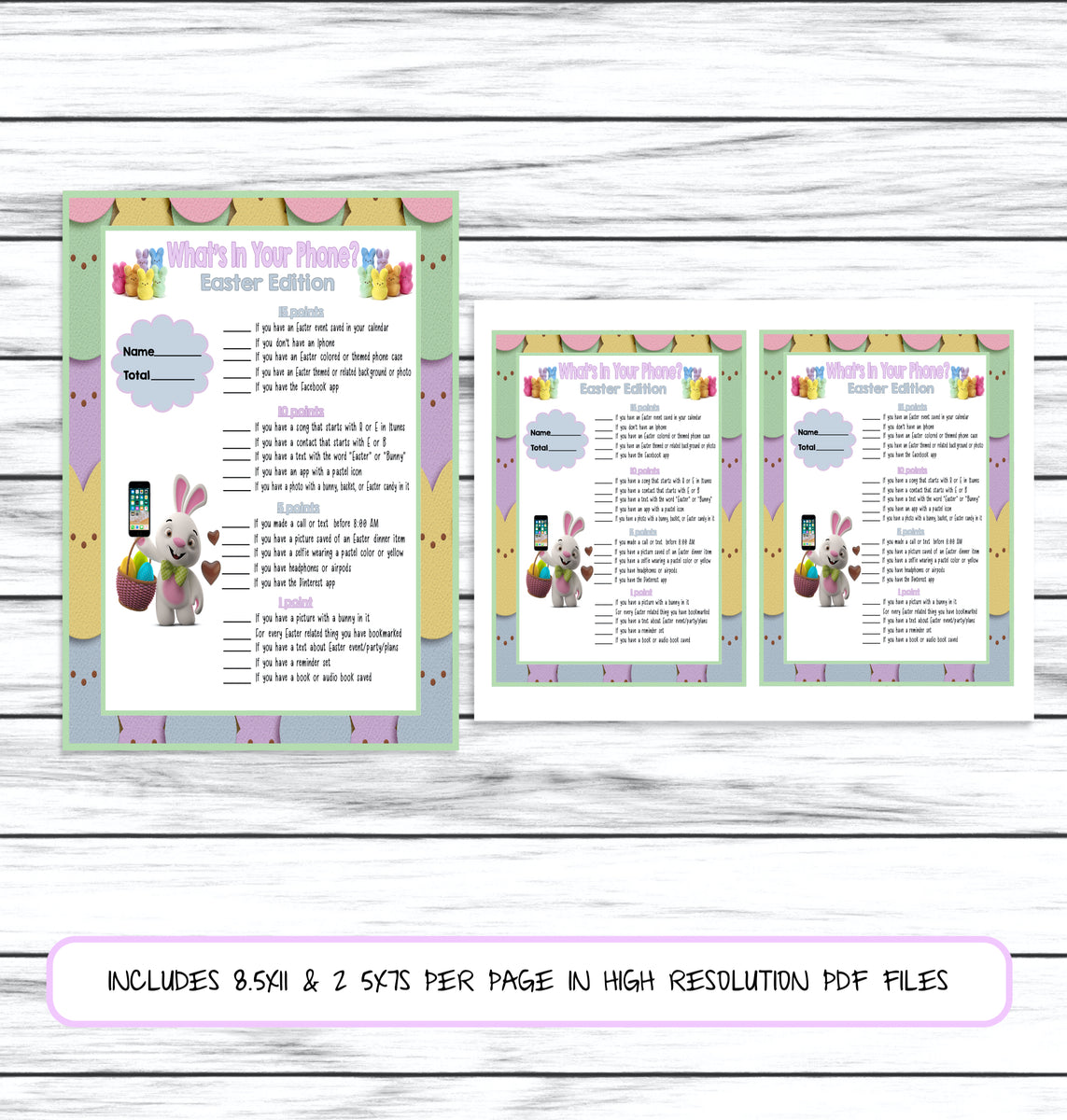 Whats In Your Phone Easter Party Game, Easter Activity Printable or Vi ...