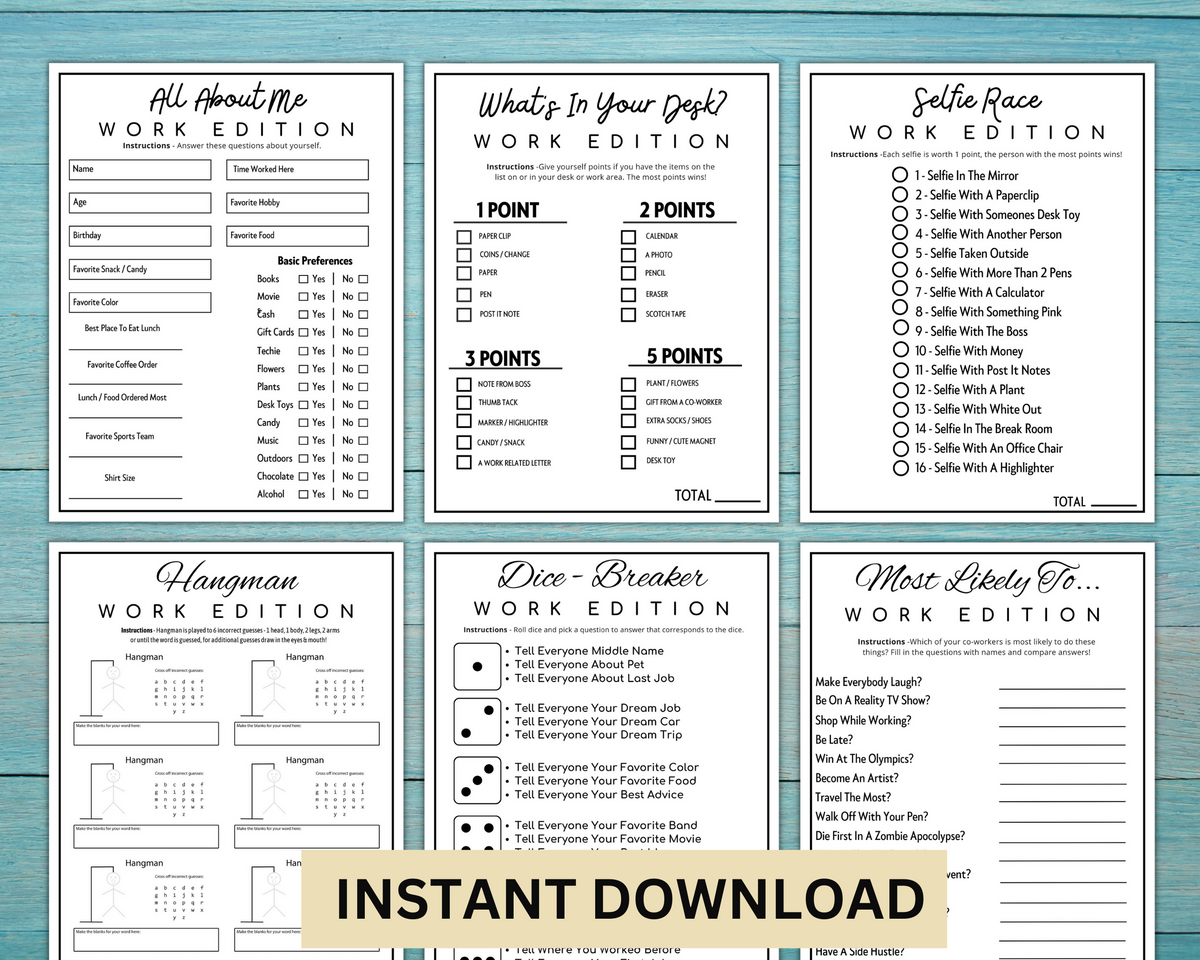 Editable Office Party Games | Work Party Games | Team Meeting | Work H ...