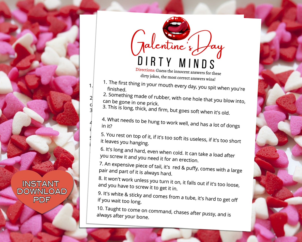 Galentines Day Dirty Minds Game -Fun Party Game - Ladies Night Out - G ...